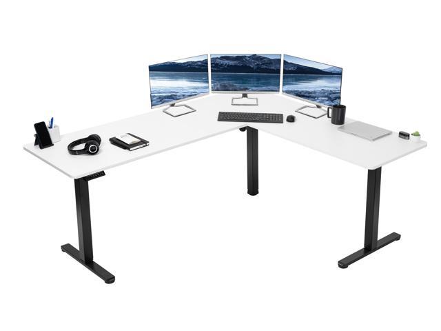 Click here for VIVO White / Black Electric 75 x 63 Corner Standin... prices