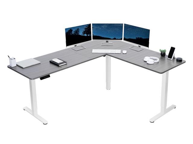 Click here for VIVO Gray / White Electric 75 x 63 Corner Standing... prices