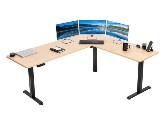 Click here for VIVO Bamboo / Black Electric 75 x 63 Corner Desk W... prices