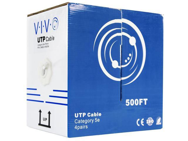 Click here for VIVO White 500 ft bulk Cat5e LAN Ethernet Cable /... prices