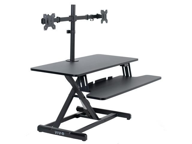 Click here for VIVO Black 36 Electric Desk Riser with Dual Monito... prices