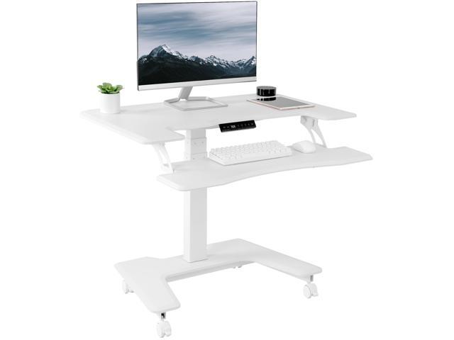 Click here for VIVO White 36 Electric Mobile Height Adjustable Tw... prices