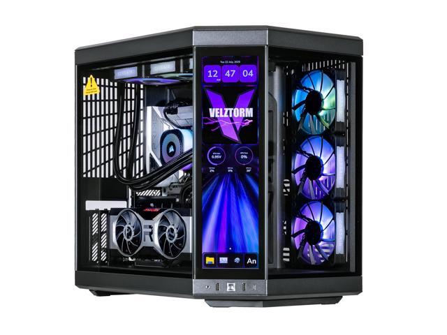 Click here for Velztorm LCD Black Praetix Custom Built Gaming Des... prices