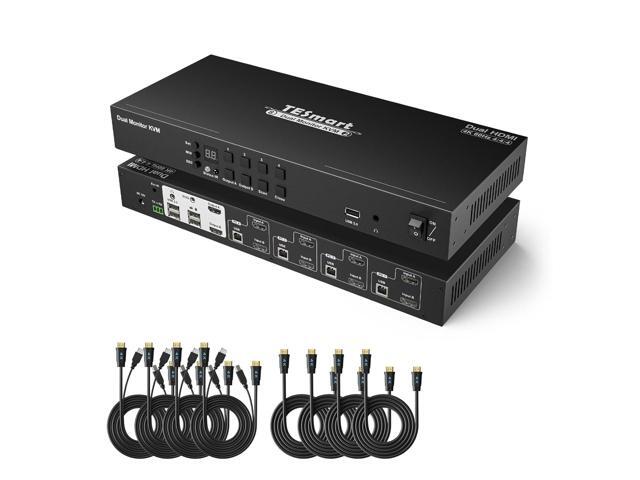 Click here for KVM Switch 4 Computers 2 Monitors  4 Port HDMI KVM... prices