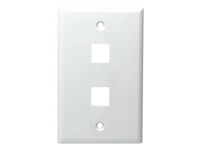 Click here for Monoprice Mid-Size Keystone Plate 2 Port  Ultra Wh... prices