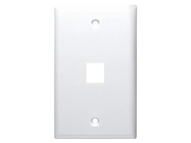 Click here for Monoprice Mid-Size Keystone Plate 1 Port  Ultra Wh... prices