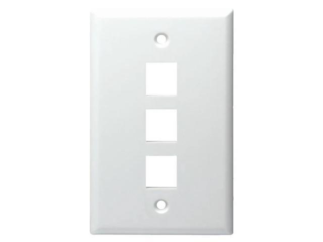 Click here for Monoprice Mid-Size Keystone Plate 3 Port  Ultra Wh... prices