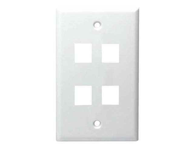 Click here for Monoprice Mid-Size Keystone Plate 4 Port  Ultra Wh... prices