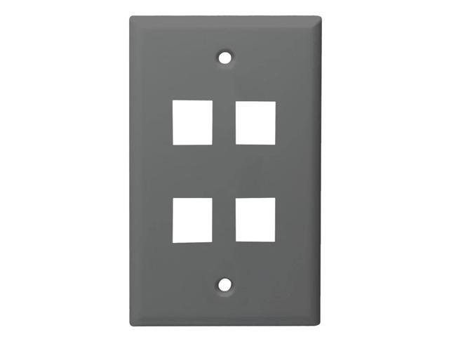 Click here for Monoprice Mid-Size Keystone Plate 4 Port  Gray  UL prices