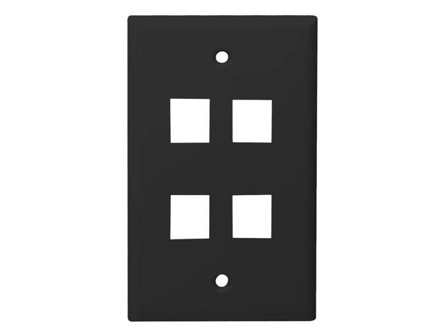 Click here for Monoprice Mid-Size Keystone Plate 4 Port  Black  U... prices