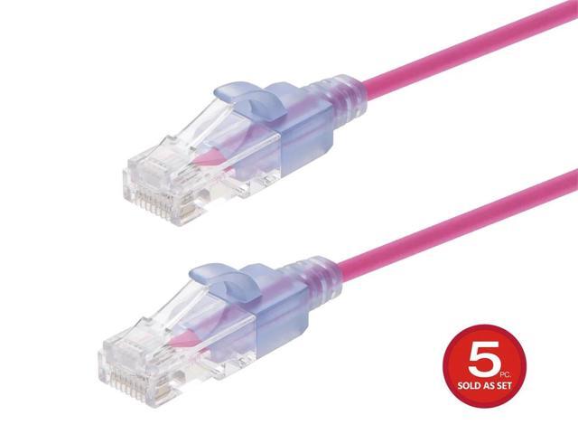 Click here for Monoprice Cat6A Ethernet Patch Cable 5-Pack - 7 Fe... prices