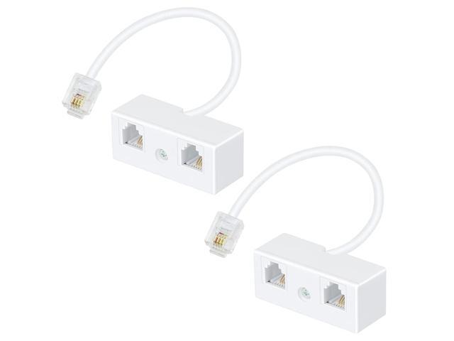 Click here for Telephone Splitter  RUNMI RJ11 6P4C 1 Male to 2 Fe... prices