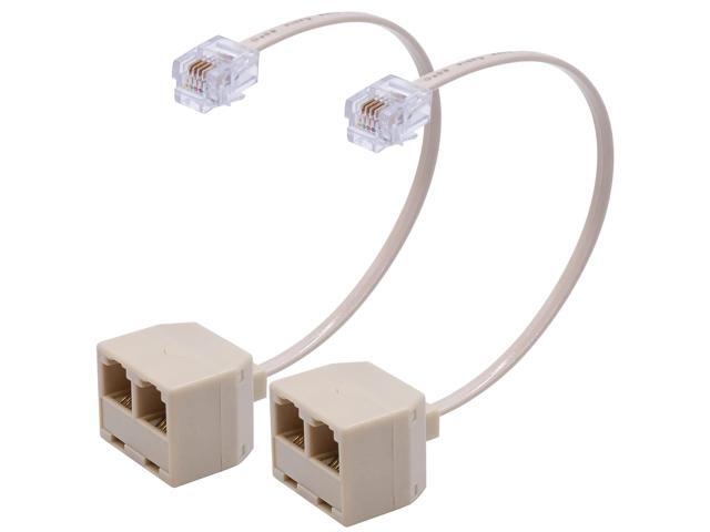 Click here for TWTADE 2 Pcs RJ11 6P4C Telephone Splitter Converte... prices