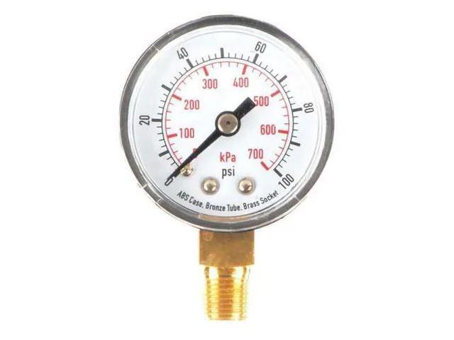 Click here for ZORO SELECT 4FLR2 Commercial Pressure Gauge  0 to... prices