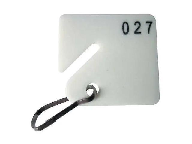 Click here for ZORO SELECT 33J888 Key Tag  White  Square-Slotted... prices