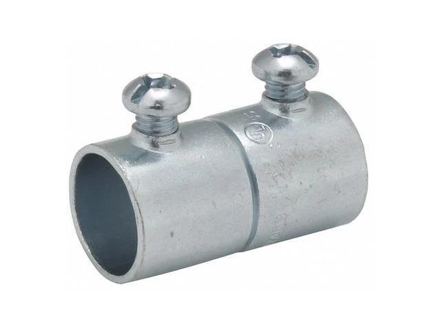 RACO 2022 EMT Coupling  1/2 in  Set Screw  Steel  Zinc Plated  Gray