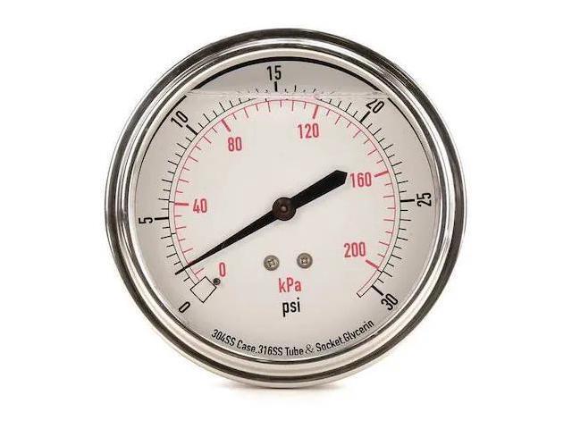 Click here for ZORO SELECT 4CFU9 Pressure Gauge Liquid Filled 3-1... prices