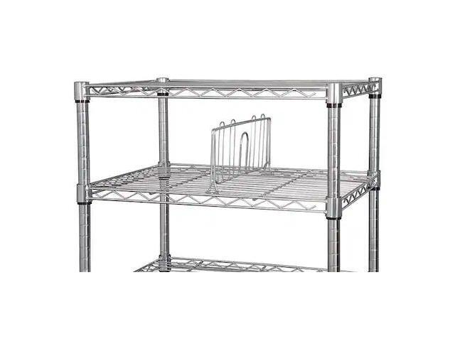 Click here for ZORO SELECT 5GRP2 Shelf Divider 18x6-1/4. Chrome 2... prices