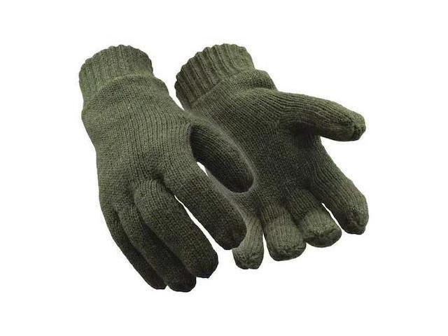 RefrigiWear Mens Insulated Wool Gloves - Ultimate Cold Weather Protection  Thermal Lining  and Superior Comfort - Green