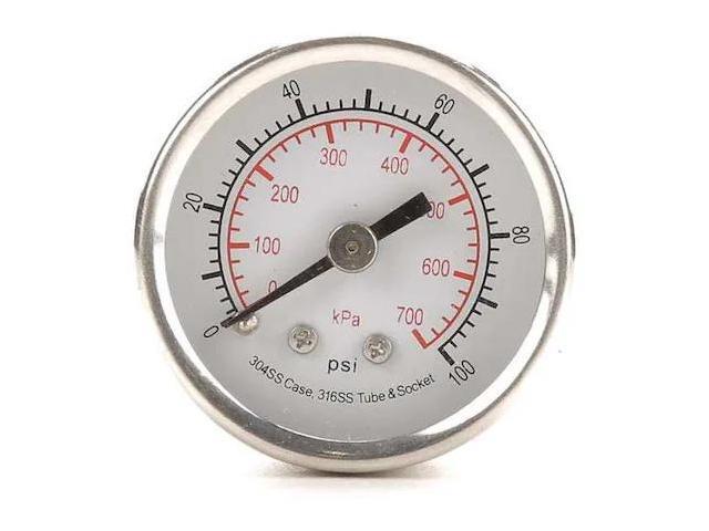 Click here for ZORO SELECT 4FMT4 Commercial Pressure Gauge  0 to... prices