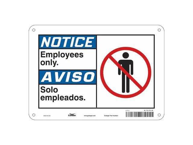 Click here for CONDOR 472F56 Safety Sign  7 in H  10 in W  Alumin... prices
