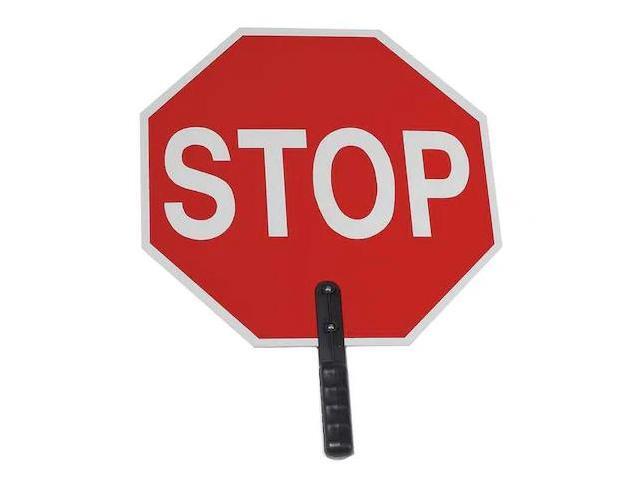 Click here for ZORO SELECT 03-855 Paddle Sign  Red/White  ABS Pla... prices