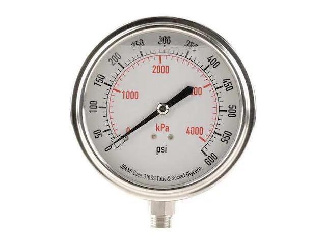 Click here for ZORO SELECT 4CFK5 Pressure Gauge Liquid Filled 3-1... prices