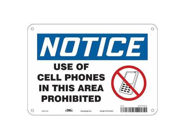 Click here for CONDOR 451P58 Safety Sign Cell Phone  7 in H  10 i... prices