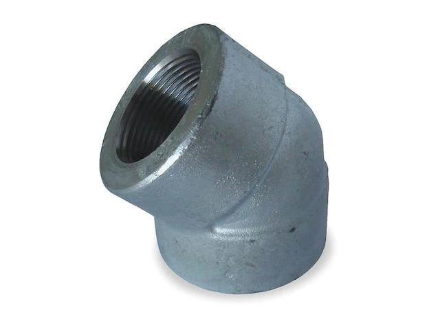 Click here for ZORO SELECT 1MPE4 3/4 FNPT Galvanized 45 Degree El... prices