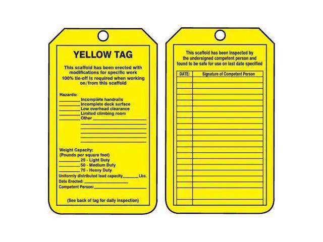 Click here for ACCUFORM TRS208PTP Tag  Yellow Tag  Plastic  5 3/4... prices
