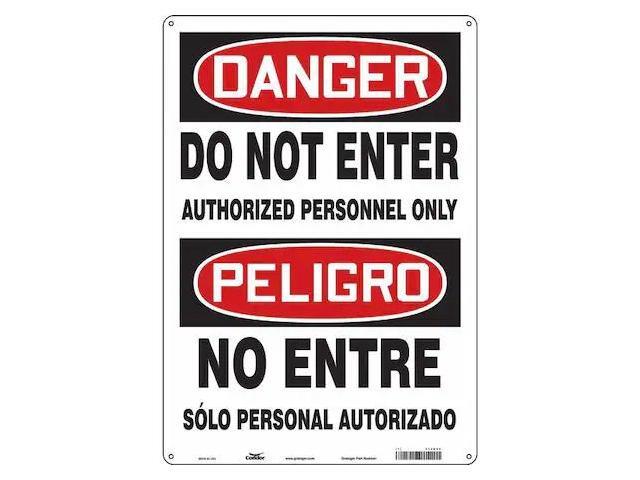 Click here for CONDOR 472N09 Safety Sign  20 in H  14 in W  Alumi... prices