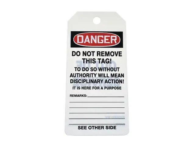 Click here for ZORO SELECT 43Z193 Tag  Danger  PVC  6 1/4 in H x... prices
