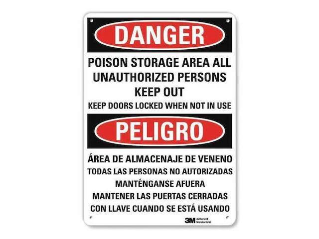 Click here for LYLE U1-1053-RA_10X14 Danger Sign 14x10 In. Biling... prices