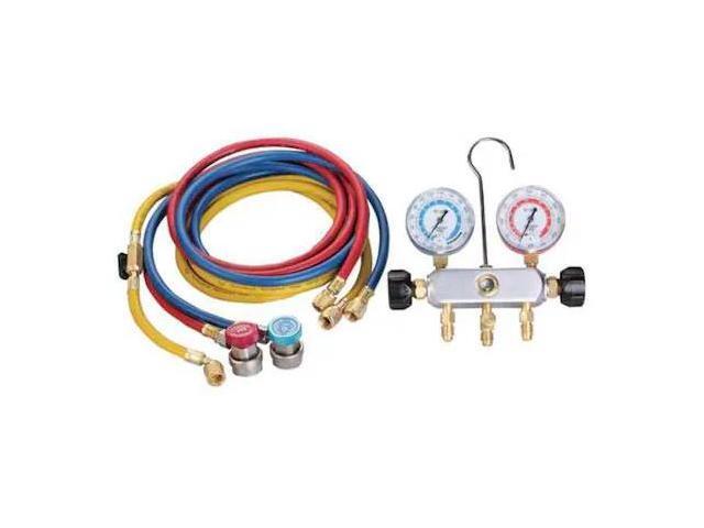 Click here for DAYTON 4PDF7 Manifold Gauge Set  2 Valve 3 Hoses prices