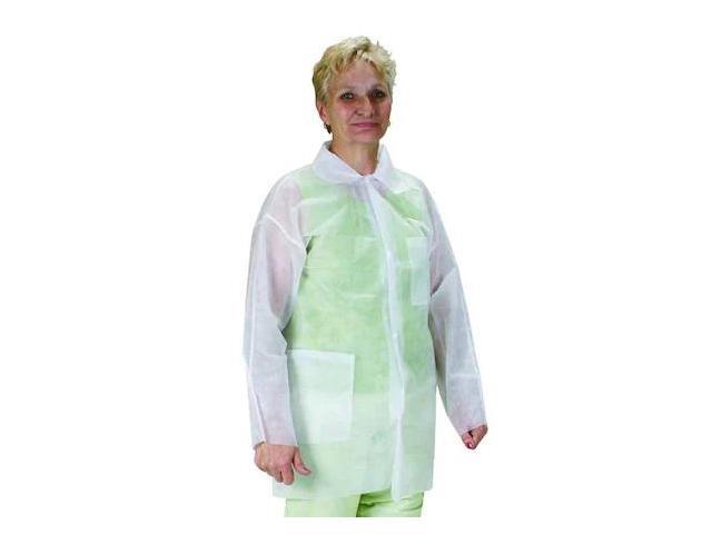 Click here for CONDOR 2KTT4 Disposable Lab Coat  Mandarin Collar... prices