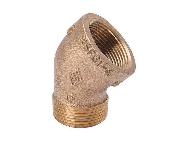 Click here for ZORO SELECT 22UL14 3/4 FNPT x MNPT Brass 45 Degree... prices