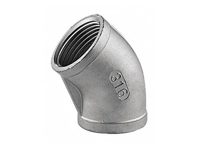 Click here for ZORO SELECT 404E111N010 1 FNPT 304 SS 45 Degree El... prices