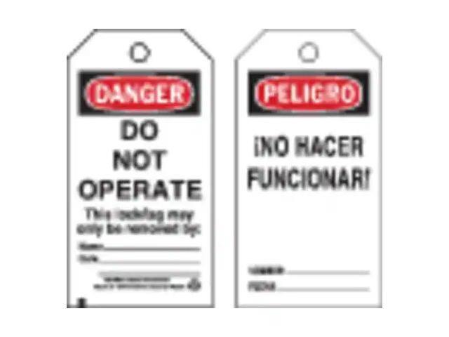 Click here for BRADY 65440 Danger Bilingual Tag 5-3/4 x 3 In PK25 prices