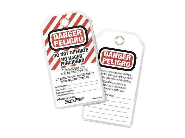 Click here for MASTER LOCK 497AX Danger Bilingual Tag  Danger  Po... prices