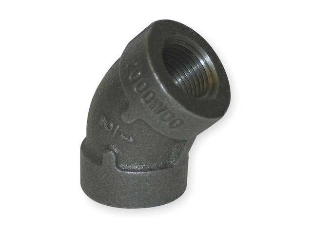 Click here for ZORO SELECT 1LBV6 1 Malleable Iron 45 Degree Elbow prices