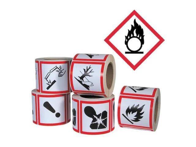 Click here for GHS SAFETY GHS1257 Pictogram Label Flame Circle PK... prices
