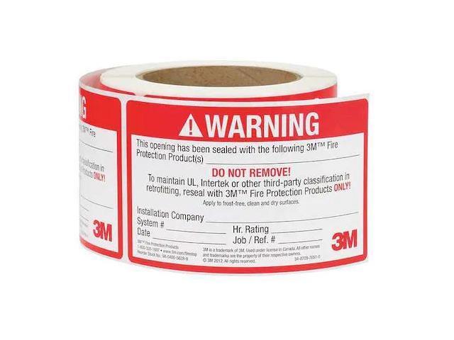 Click here for 3M 54917 Label 5 In. Red/White 250 Labels/Roll prices