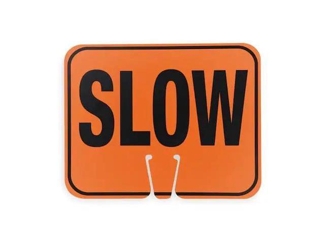 Click here for ZORO SELECT 03-550-S Traffic Cone Sign Blk/Orng Sl... prices