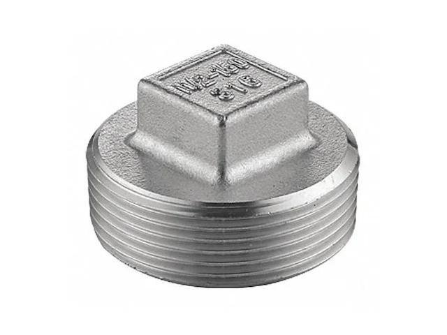 Click here for ZORO SELECT 40SQ112N010 1 MNPT 304 SS Square Head... prices