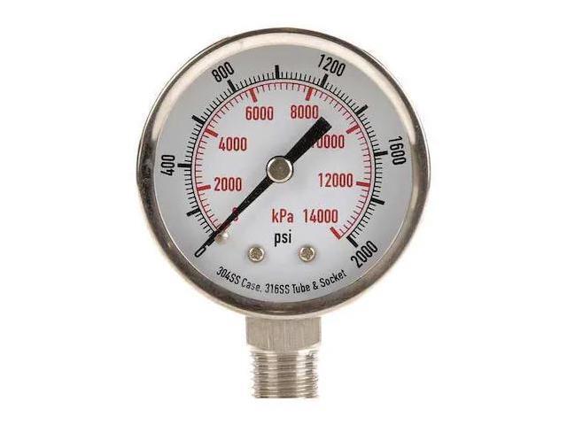 Click here for ZORO SELECT 4FML5 Pressure Gauge Test 2 In prices