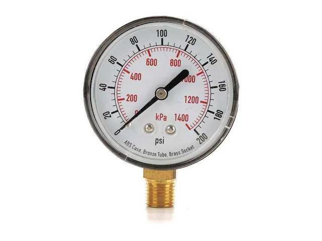 Click here for ZORO SELECT 4FLW2 Commercial Pressure Gauge  0 to... prices