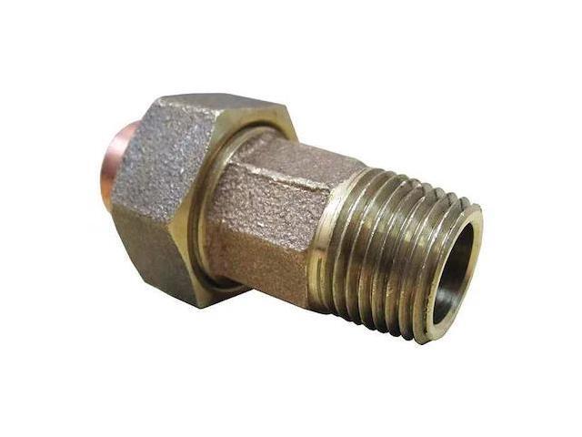 Click here for ZORO SELECT 24W564 1/2 NOM C x 1/2 MNPT Copper Uni... prices