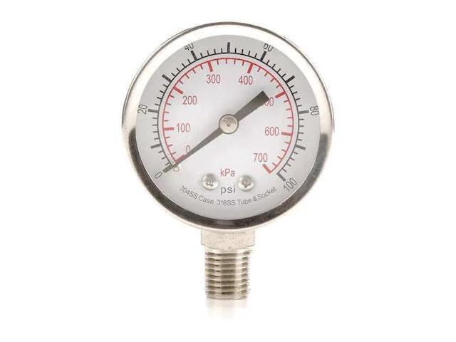 Click here for ZORO SELECT 4FMK7 Commercial Pressure Gauge  0 to... prices