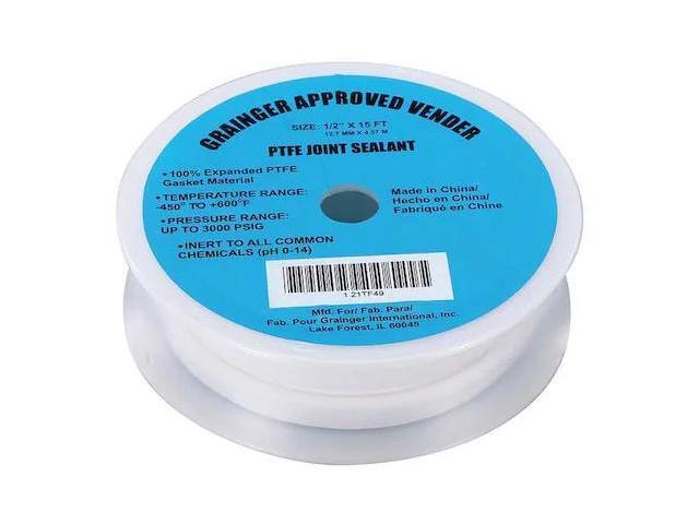 Click here for ZORO SELECT 21TF49 PTFE Joint Sealant 1/2 x 15 Ft prices
