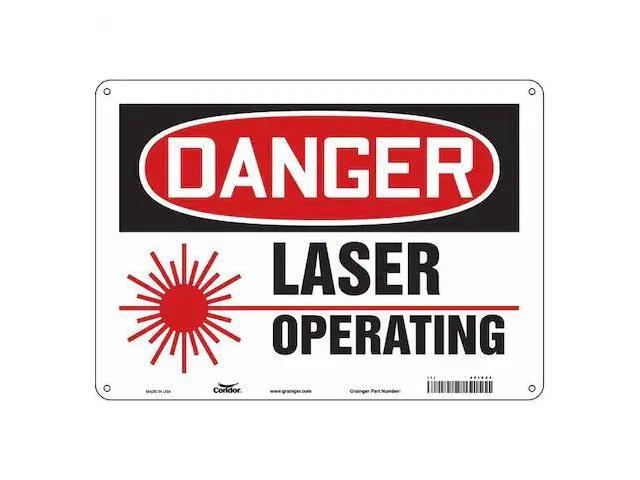 Click here for CONDOR 451R24 Laser Warning Sign  10 in H  14 in W... prices